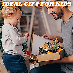 Dinosaur Remote Control Cars Toys for Boys Kids, Remote Control Dinosaur Car Toys, RC Dinosaur Truck Toys, Mini Dino Car Toys with 4-Channel Off-Road RC Race Cars for Toddlers Birthday Gifts
