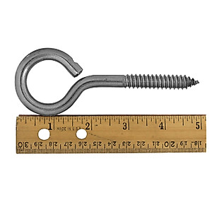Harrier Stainless Steel Screw Eyes, 3/8 x 4-7/8 inch, 3-Pack