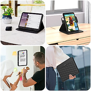 CAVOKAS for New iPad Pro 11 Inch Case 2021 3rd Generation, 2nd Gen 2020 Leather Case with Apple Pencil Holder - Auto Wake/Sleep, Durable & Removable Magnetic Protective Cover, Black