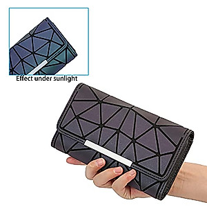 Wallets for Women Tote Bag Geometric Handbags Luminous Ladies Handbags Wallets and Handbags Messenger Bags Ladies Holographic Messenger Shoulder Bags (Glow-8)……