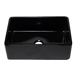 ALFI brand AB5006-PSS AB3020SB-BG Kitchen Sink, Black Gloss
