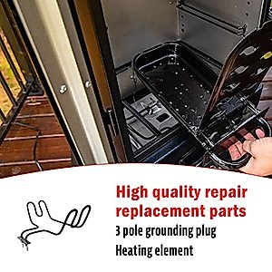 Grill Heating Element Replacement Part for Pit Boss Digital Control Electric Vertical Smoker 2-Series & 3-Series，120v，1650w