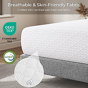 Yaheetech 8 Inch Full Size Mattress Cooling Gel Memory Foam Mattress, Green Tea Mattress for Fresher Sleep, Medium Firm, CertiPUR-US Certified, Full Mattress in a Box