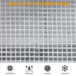 YITAHOME 26'x10'x7' Heavy Duty Greenhouses Large Walk-in Greenhouse ...