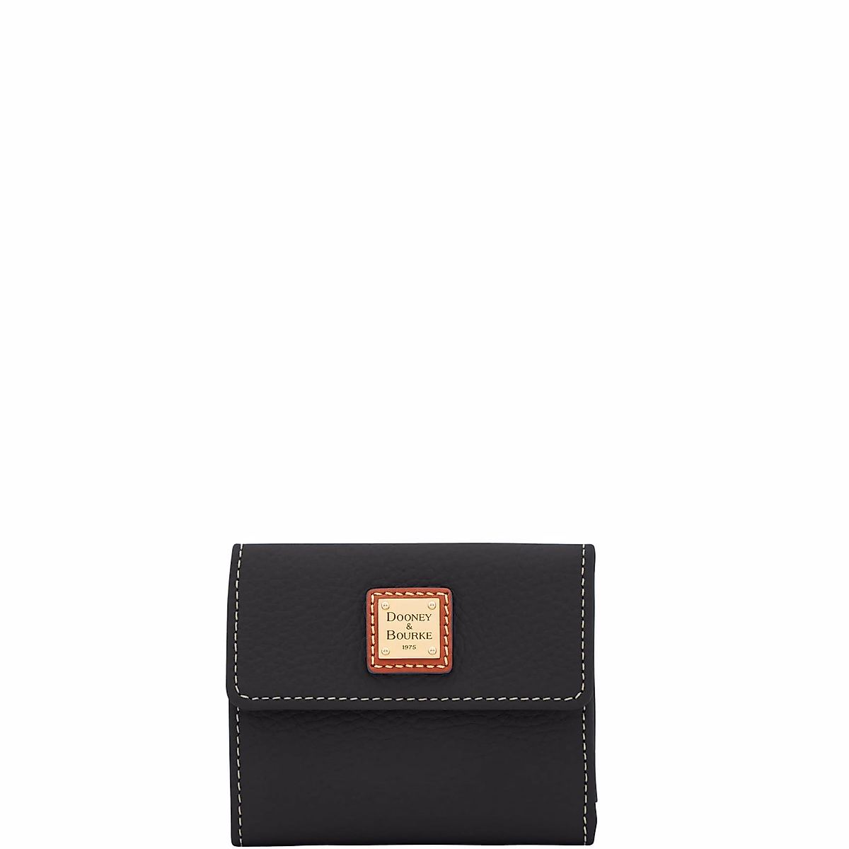 Dooney & Bourke Wallet, Pebble Grain Small Flap Credit Card Wallet - Black