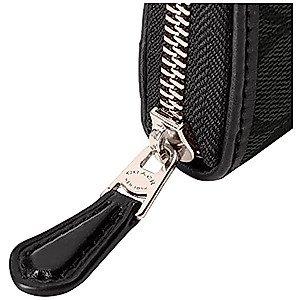 COACH(コーチ) Women PVC coated canvas Wallet, Sv/BlackSmokeBlack, One Size