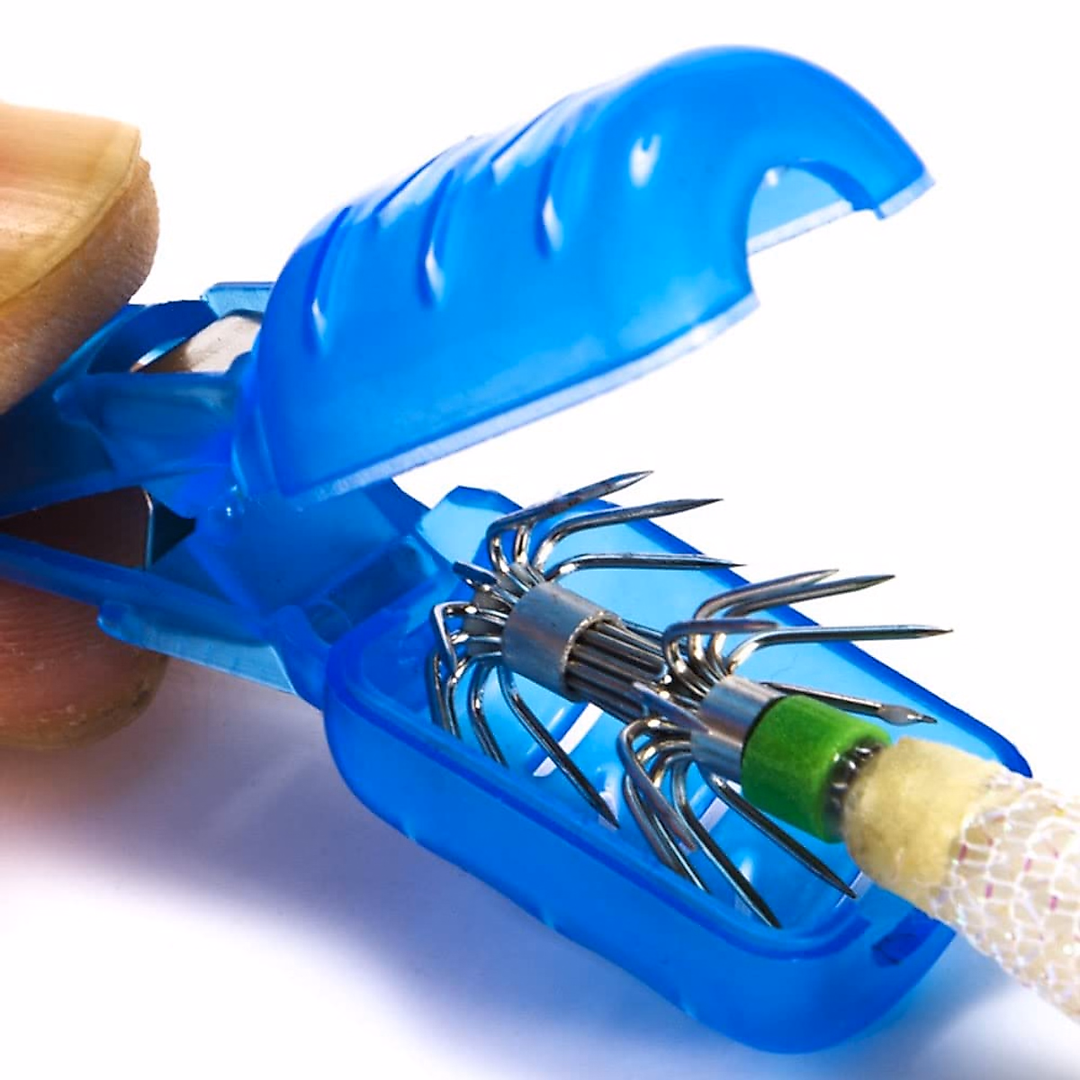 TAODAN 12PCS Portable Squid Jig Hook Protector Fishing Jigs Lure Covers Fishing Hook Cover Fishing Hook Bonnets Squid Jig Hook Protector Case Fishing Tackle Boxes Tools