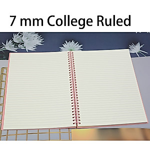 Yansanido Spiral Notebook, 8 Pcs 10.5 Inch x 7.45 Inch B5 Thick Plastic Hardcover 7mm College Ruled 8 Color 80 Sheets -160 Pages Journals for Study, Work, Travel and Notes (B5, 8 Pcs 8 Color)
