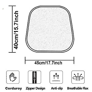 ETULLE 1/2/4 Packs Chair Cushion Solid Color Dining Chair Pad with Ties, Kitchen Non-Slip Chair Pad Soft Seat Cushion with Machine Washable Cover (Color : Coffee, Size : Set of 4)