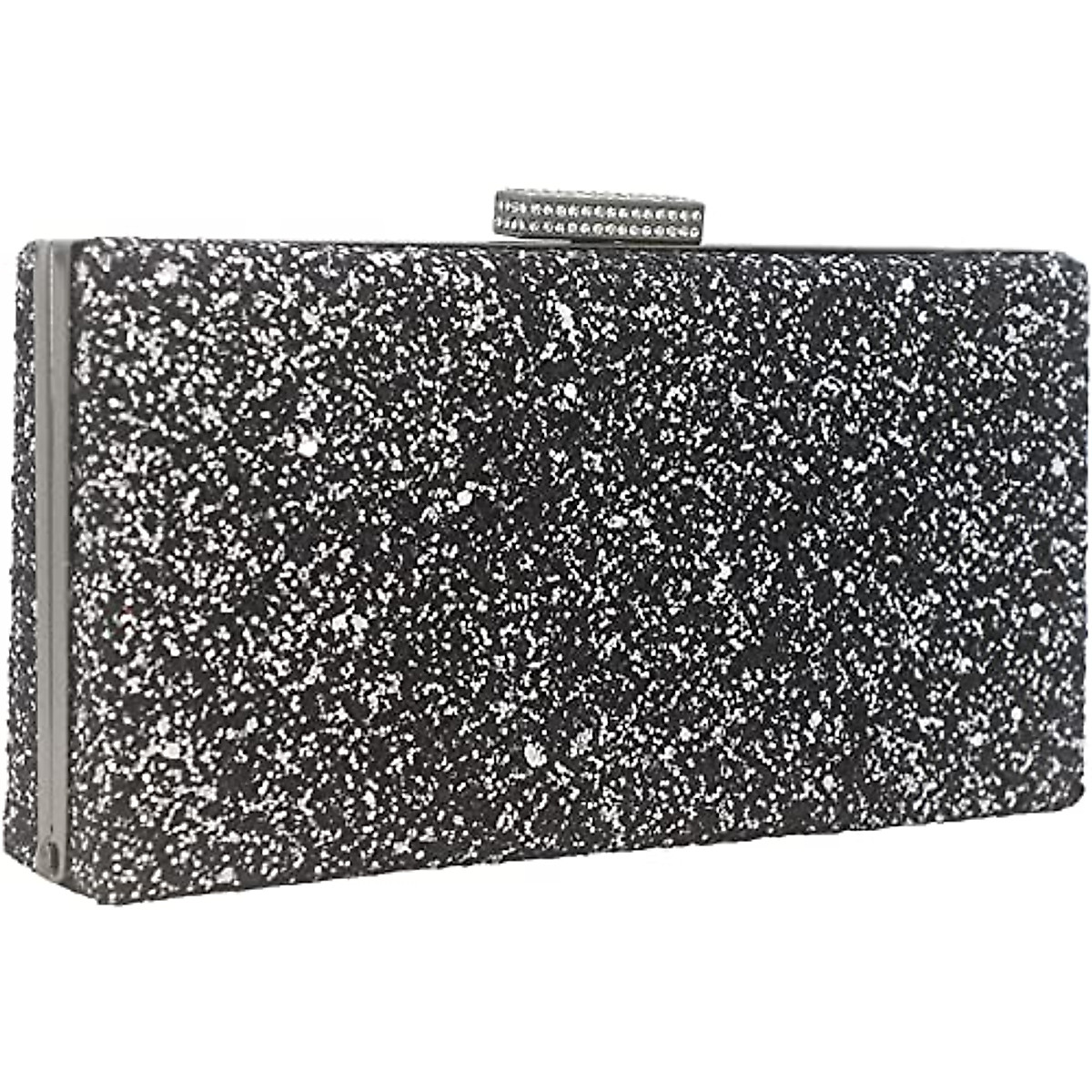 Large Glitter Clutch Evening Handbag for Party Women's Sparkling Clutch Purse Black