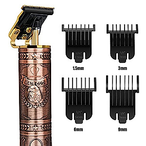 Ceenwes Zero Balde Hair Trimmer Pro T Outline Clippers T Blade Trimmer Cordless Zero Gapped Trimmer Professional Hair Clippers for Men