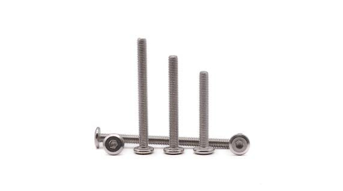 M6 x 10mm Socket Cap Screws - 50 PCS 304 Stainless Steel