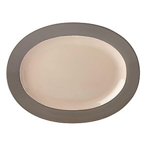 Kate Spade New York Nolita Gray Platter, 5.35 LB, Taupe/Grey