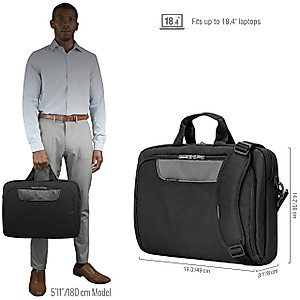 Everki Advance Laptop Briefcase 18.4 Inch - Business Briefcase for Men & Women, Ideal Lap Top Computer Bag for Travel, Heavy Duty Laptop Bag, Lap Top Messenger Carrying Case, (EKB407NCH18) Charcoal