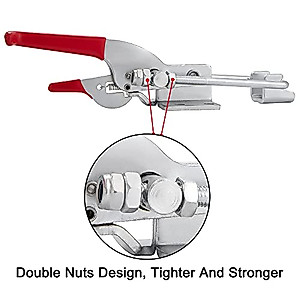 Accessbuy Self-Lock Large Toggle Latch, 2000Lbs Holding Capacity, Adjustable U-Bolt Heavy Duty Toggle Latch Clamp for Machine,Smoker lid,Tire Carrier and More (7.87 inch)