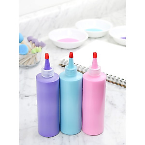 Cornucopia 8oz HDPE Plastic Squeeze Bottles w/Yorker Tips (6-Pack), Empty Refillable Bottles for Arts, Crafts & Kitchen (6 Pack)