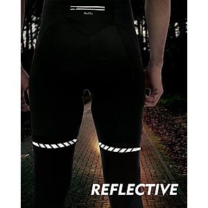 ROTTO Men's Cycling Pants Padded & No Pad Cycling Tights Bike Riding Leggings with Pockets