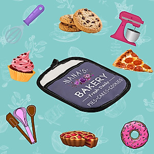 Nana Gift Nana’s Bakery Fresh Daily Pies Cakes Cookies Nana Oven Pads Pot Holder with Pocket (Nana's Bakery)