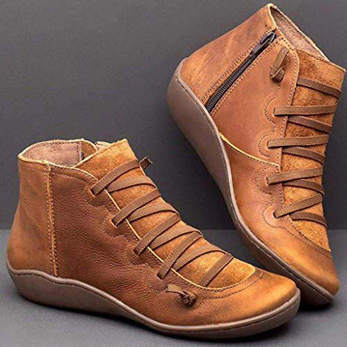 peqiut Today Clearance Prime Cowgirl Boots Women Women's Suede Peep Toe Ankle Booties Cut Out Stacked Block Heel Ankle Boots Women