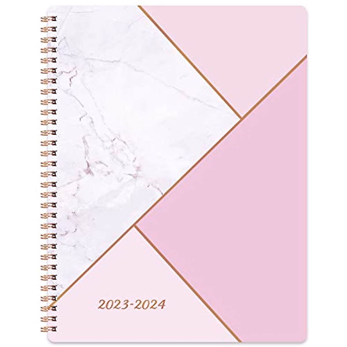 Planner 2023-2024 - July 2023 - June 2024, 2023-2024 Planner, Academic Planner 2023-2024, 8" x 10", 2023-2024 Weekly and Monthly Planner with Marked Tabs, Hardcover with Thick Paper + Contacts + Calendar + Holidays, Twin-Wire Binding - Pink Marble