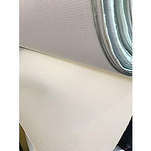 Luvfabrics Cabo Faux Leather Automotive headboard Fashion Upholstery precut Fabric 54" by 36" (White)