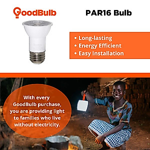 GoodBulb LED PAR16 Light Bulbs | 6.5 Watt (40 Watt Equivalent) | E26 Base | Warm White 3000K | EcoSmart Lights | High Output 500 Lumens (Pack of 4)