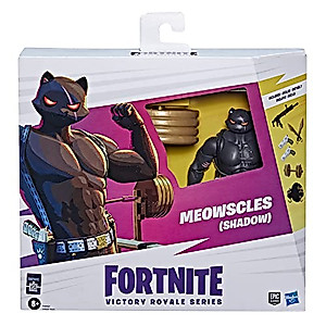 FORTNITE Hasbro Victory Royale Series Meowscles (Shadow) Deluxe Pack Collectible Action Figure with Accessories - Ages 8 and Up, 6-inch