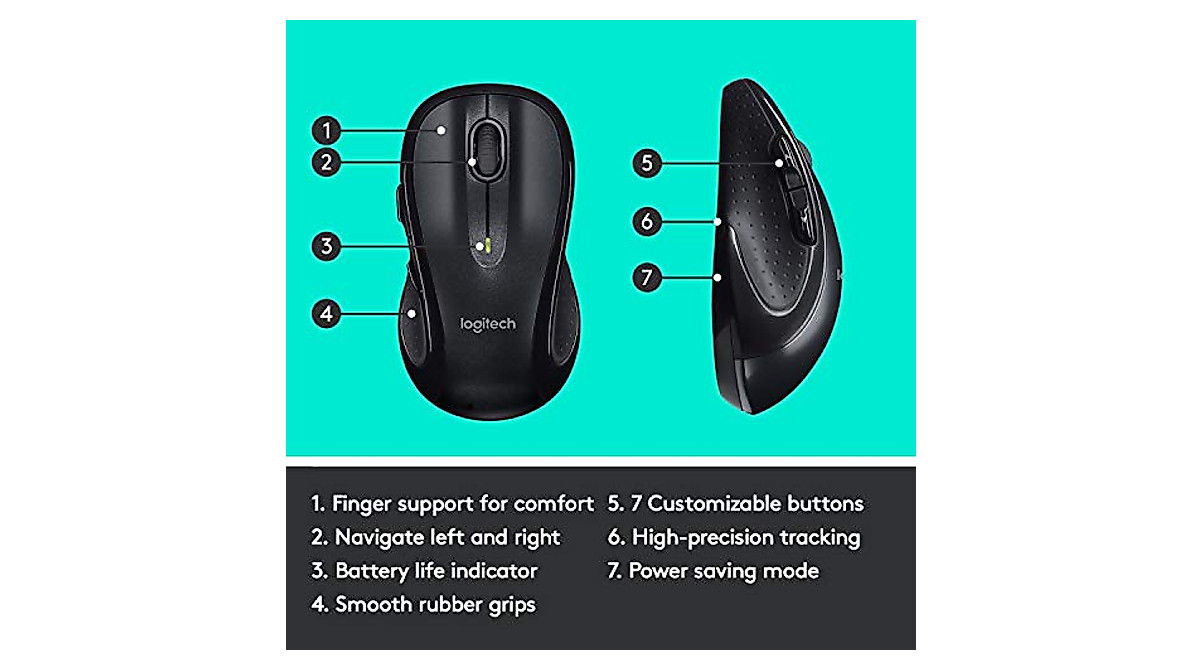Logitech M510 Wireless Mouse - Ergonomic & Reliable Wireless Connectivity
