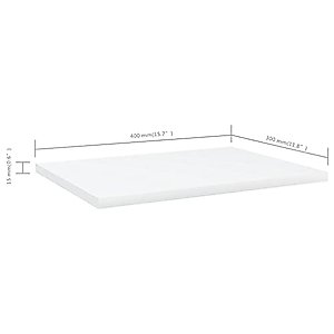 ZQQLVOO Bookshelf Boards 4 pcs,No Hardware for Installation,Floating Shelf Wall Mounted Replacement,Wall Shelf Display Wall Storage Shelf,Partition,Replace Plank,White 15.7"x11.8"x0.6" Chipboard