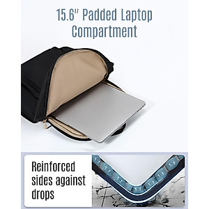 LIGHT FLIGHT Laptop Travel Backpack, 40L Flight Approved Carry on Backpack, Expandable Luggage Backpack Suitcase with Packing cubes, Large Black Weekend Backpack for Work Business Weekender Bag, Black