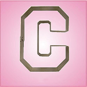 Varsity Letter C Cookie Cutter 4.25 inch (metal) aluminum