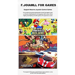 F.JOIAMLL Arcade Fight Stick Joystick for PS3, PC, Switch, N-Switch Pro,Android,support Turbo mode