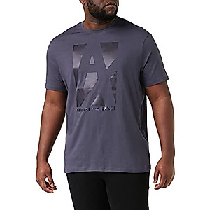A|X ARMANI EXCHANGE Men's Silky Large Logo T-Shirt, Ebony, L
