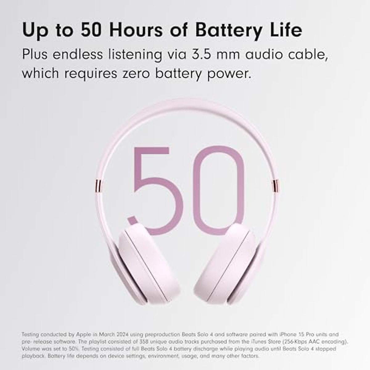 Beats Solo 4 - Wireless Bluetooth On-Ear Headphones, Cloud Pink (Renewed Premium)