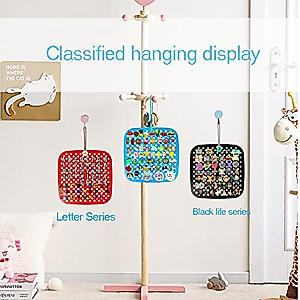 daekpaek croc charm organizer Shoe Charms Display Stand Black Blue 2Pieces Portable Flexible organizers and storage Roll Bag (Croc Charms not Included)