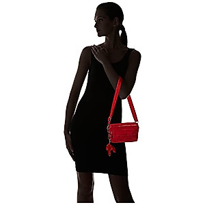 Kipling Womens Women's Merryl 2-in-1 Convertible Bag, Removable Shoulder Strap, Nylon Crossbody Bag, Cherry Tonal, 7.75 L x 5 H 3 D US
