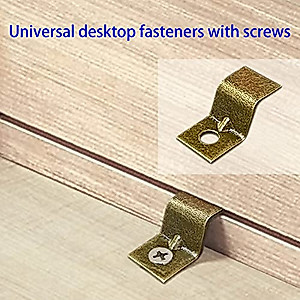 Qlvily 20PCS Table Top Fasteners, Z Clips for Table Tops, Wood Table Top Fasteners, Include 20 Screws
