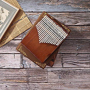 KASIQI for Thumb Pianos Finger Piano, 21 Key Kalimba Bridge Tuning Hammer Kit Thumb Piano Replacement Parts (B)