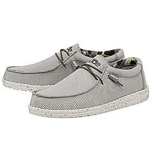 Hey Dude Men's Wally Sox Fog Size 9 | Men’s Shoes | Men's Lace Up Loafers | Comfortable & Light-Weight