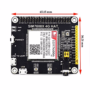 Ingcool 4G/3G/GNSS HAT Module for Raspberry Pi 4B/3B+/3B/2B/Zero/Zero W/Zero WH,Jetson Nano, Based on SIM7600A-H, 4G/GNSS Module Support LTE CAT4 up to 150Mbps for Data Transfer, etc.