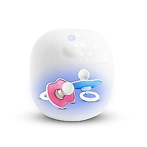 BEESQUALY Portable UV Light Sterilizer and Sanitizer Box, UV-C Cleaner Box for Pacifiers and More, 99.99% Sterilization Rate, USB Rechargeable, White