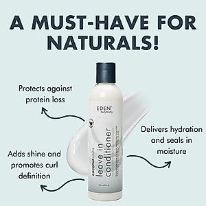 EDEN BodyWorks Coconut Shea Leave-In Conditioner | 8 oz | Moisturize, Define Curls, Add Shine - Packaging May Vary