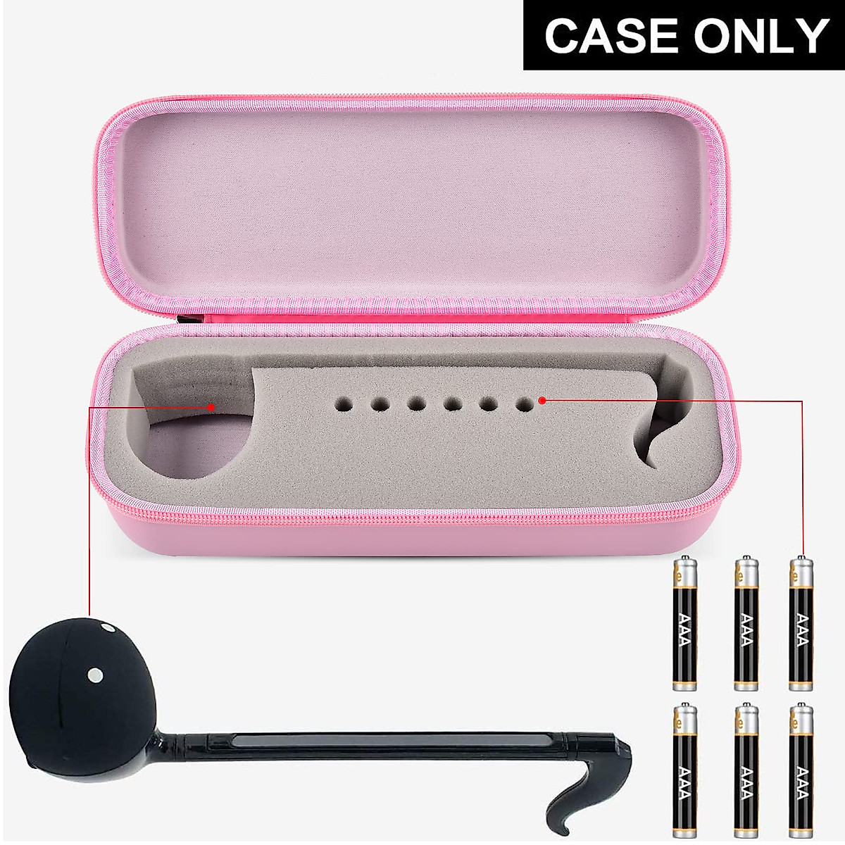 PAIYULE Case Compatible with Otamatone [English Edition] Japanese Electronic Musical Instrument Portable Synthesizer by Cube/Maywa Denki, Storage Holder Only Fits for Regular (Box Only) (Pink)