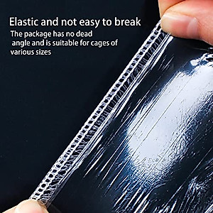 Toysructin 20Pcs Disposable Pet Cage Liner, Plastic Cage Liner Bag Clear Animal Toilet Film, Universal Pet Cage Liners Films for Pets Bunny Hamster Hedgehog Birds Chinchilla Parrot Rats Litter Pan