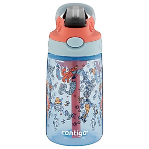 Contigo Aubrey Kids Cleanable Water Bottle with Silicone Straw and Spill-Proof Lid