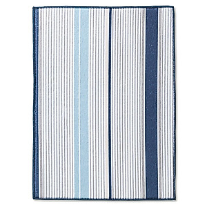Threshold Set of 2 Native Pattern Placemats with Knotted Fringe and One Dish Mat