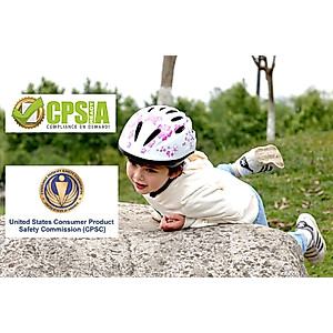 Girl Helmet for Bike,Kids Bike Pink Helmet for Girls Approximately Ages 3-10 Years Adjuastable and Multi-Sport, from Toddler to Kids CPSC Certicated