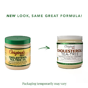 Originals by Africa's Best Cholesterol Tea Tree Oil, Rinse-Out Plus Leave in Conditioner, Repair and Revitalize Damaged, Dry, Overprocessed Hair, 15 oz