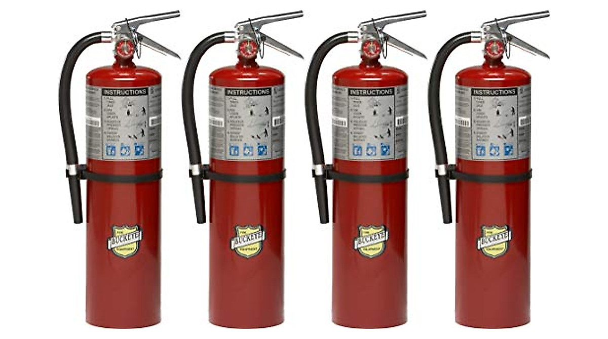 Pack of 4 Fire Extinguishers - Safety Essentials 10 lbs