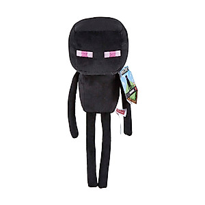 Mattel Minecraft Basic 8-inch Plush Enderman Figure, Soft Doll Inspired by Video Game Character, Collectible Toy